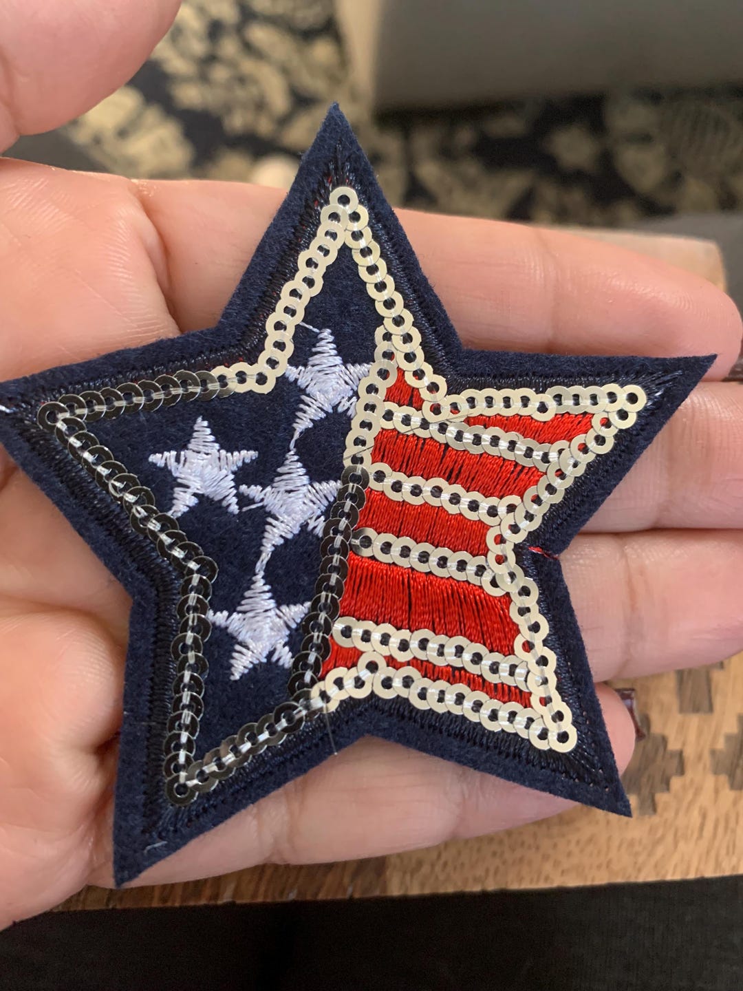 American Flag Patch, USA Patch, Flag, Biker's Lifestyle, Iron-on ...