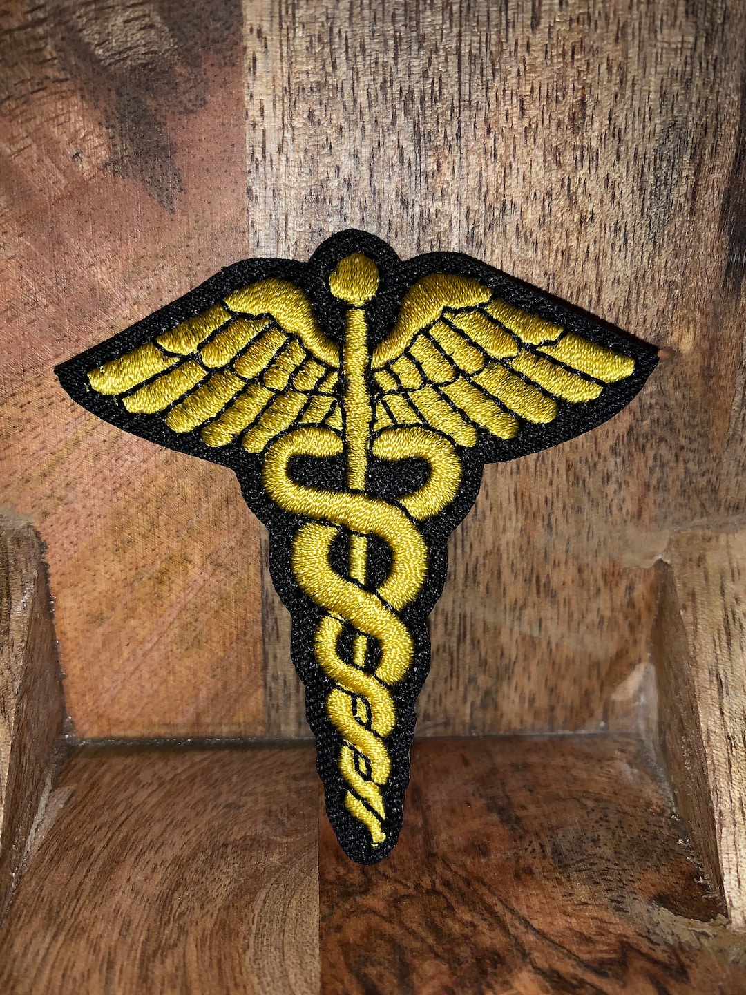 Caduceus Applique Patch, Doctor, Nurse, EMT, Paramedic, Medical Symbol Embroidered DIY Iron Sew ...