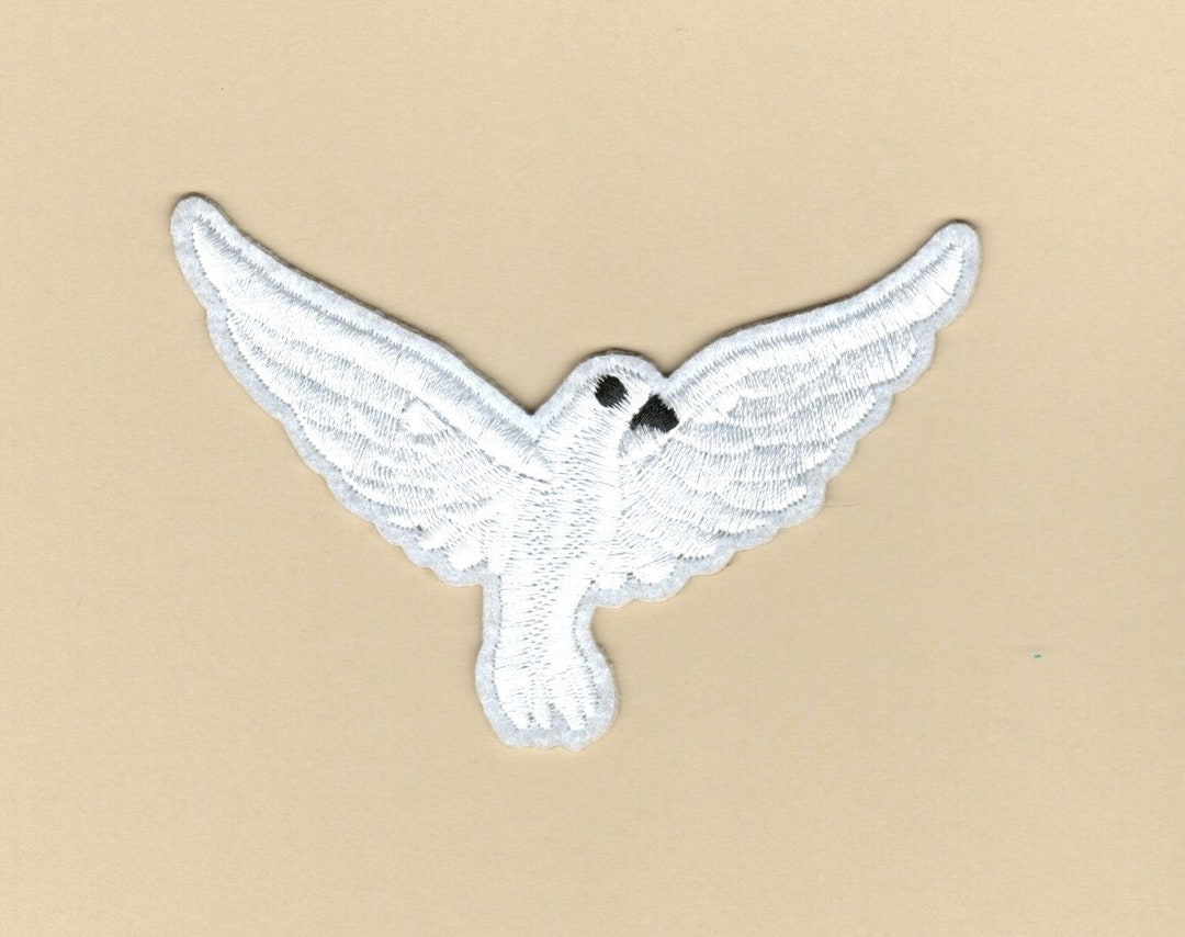 White Dove Patch Iron On, Applique, Patch, Supplies Sew on or Iron on ...