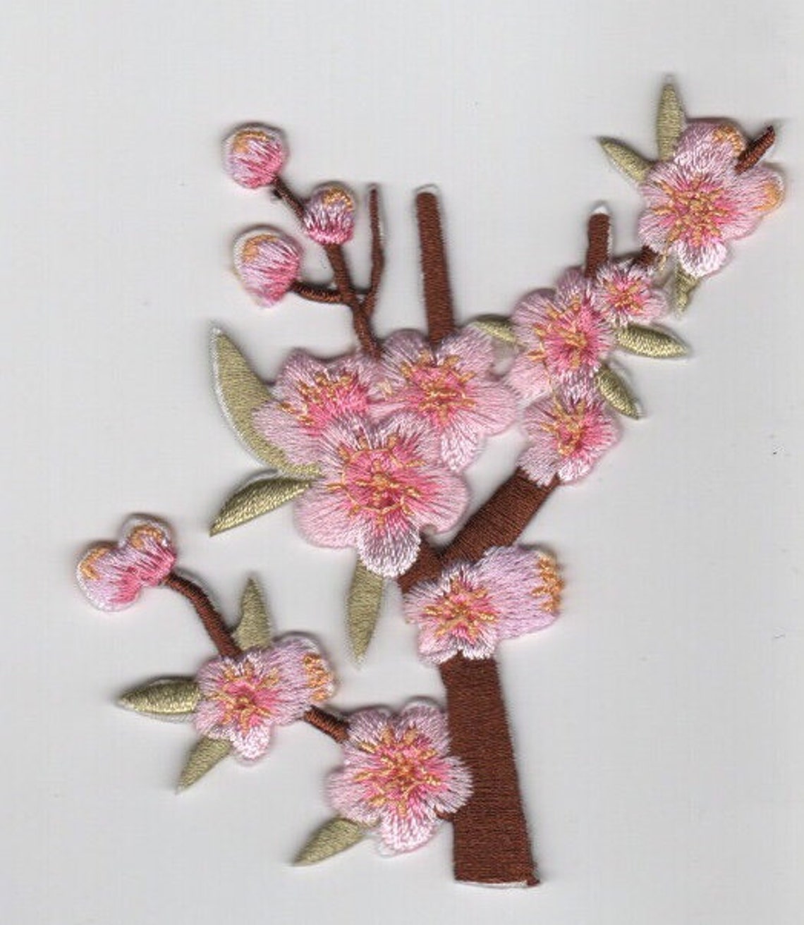 Cherry Blossom Patch, Pink Flower Patch, Embroidery Patch Badge Iron on ...