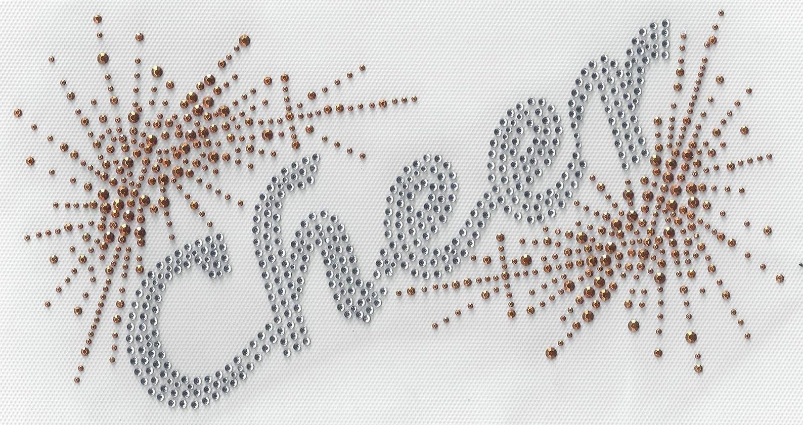 Cheer Cheerleader Squad Rhinestone Iron on Iron on Heat Transfer MOTIF ...