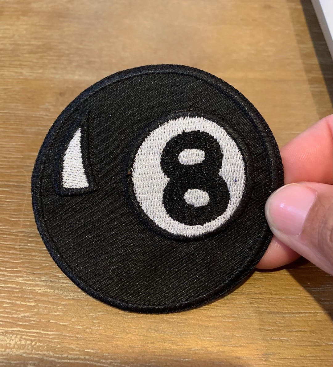 Eight Ball Patch Iron-on Embroidered Applique Billiards Pool Emblem 8 ...