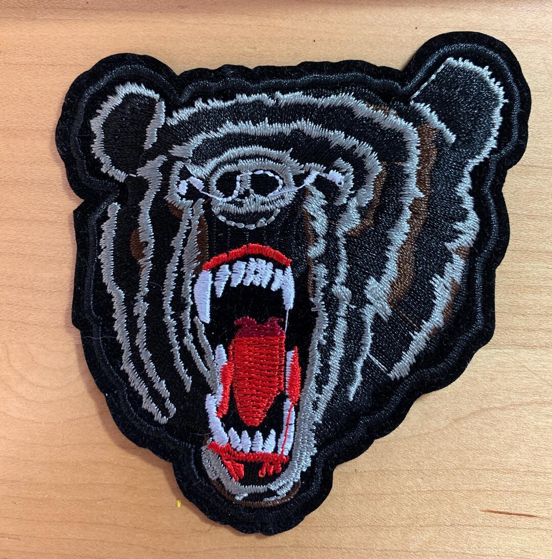 Bear Patch, Wild Bear Animal, Patch, Iron on Patch, Embroidered Patch ...