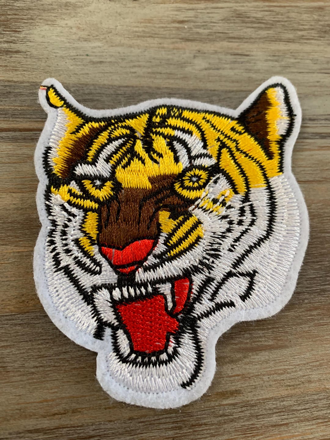 Tiger Patch, Iron On, BENGAL TIGER PATCH Iron-on Embroidered Wild ...