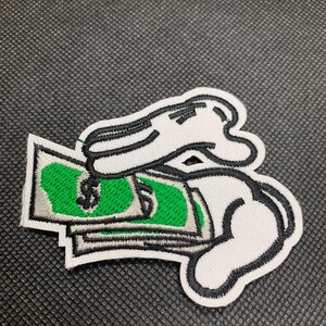 Money Patch, Iron on Patch, Embroidered Patch, Applique, Sew on Patch ...