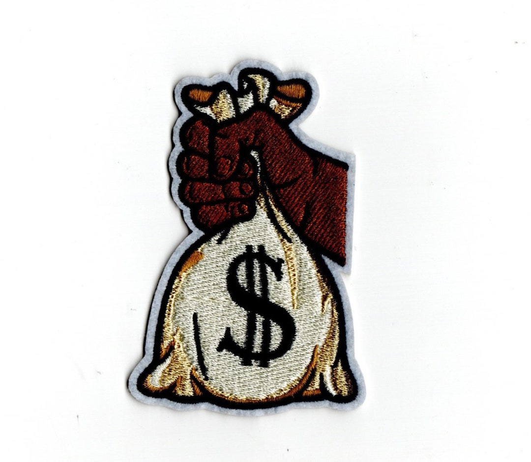 Money Bag Cash Patch, Iron on Patch, Embroidered Patch, Applique, Sew ...