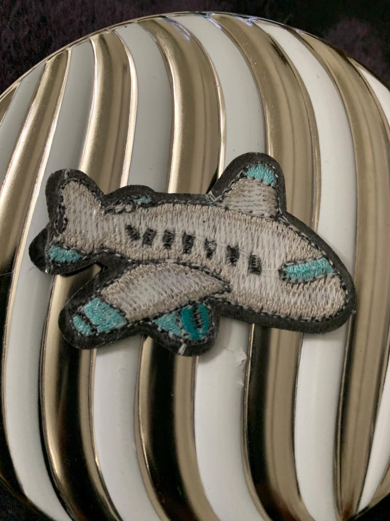 Airplane Patch, Iron or Sew On, Embroidery Patch, Aircraft. Travel ...