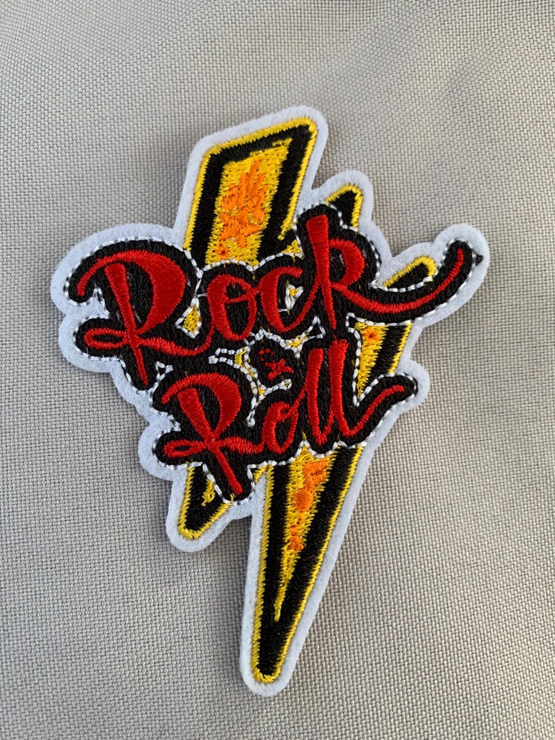 Embroidered Iron-on Rock and Roll Patch Applique Premium Quality Rock ...