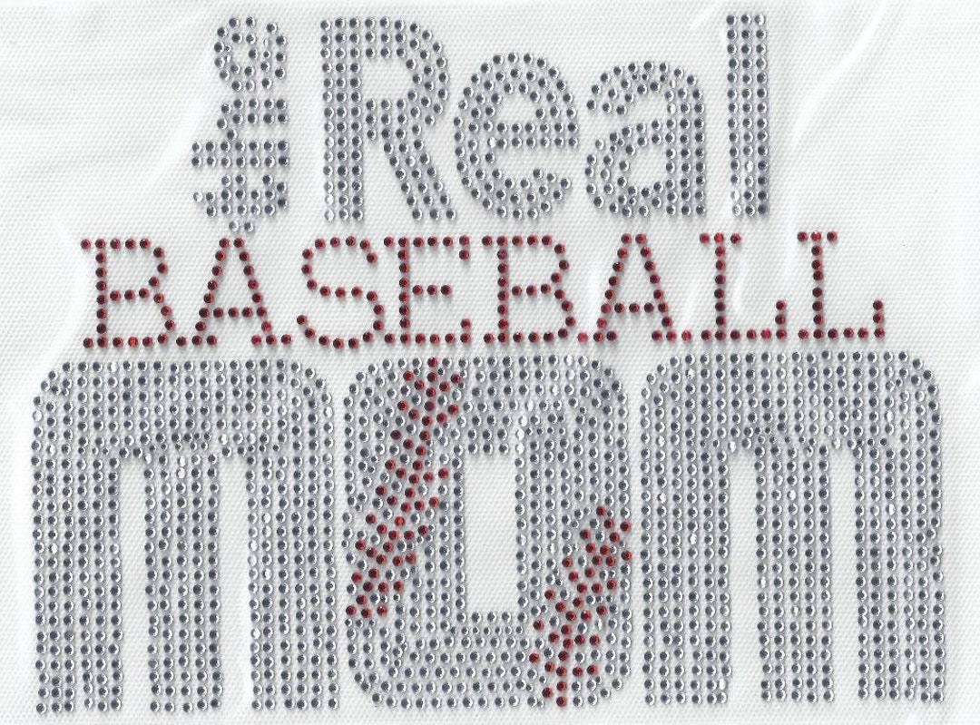 The Real Moms of Baseball Rhinestone Iron on Rhinestone Transfer Bling ...