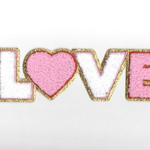 Love Patch, Chenille Patch Embroidered DIY Iron-on/sew-on, Applique ...
