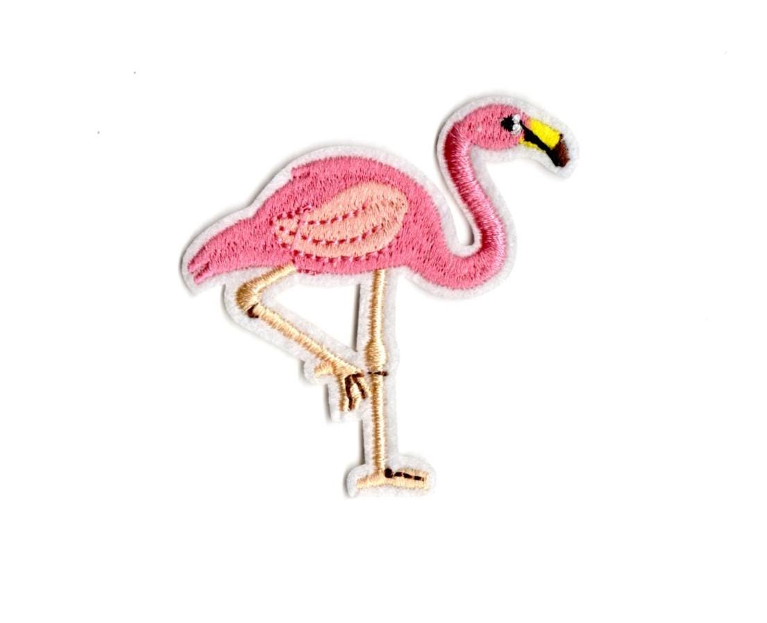 Flamingo - Pink Flamingo - Patch Embroidered DIY Iron-on/sew-on ...