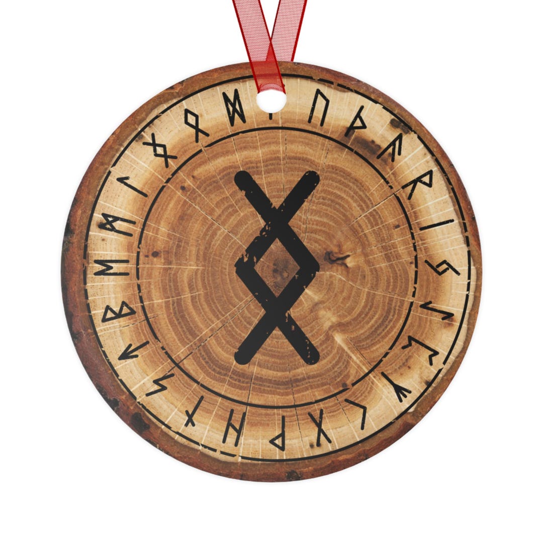 Ingwaz Rune Ornament for Home and Tree, Christmas Tree Decor, Norse ...