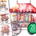 20 Watercolor Candy Cart Clipart Candy Clipart Illustration PNG Paper ...