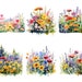 100 Garden Flowers Clipart, Watercolor Garden Clipart, Floral Clipart ...