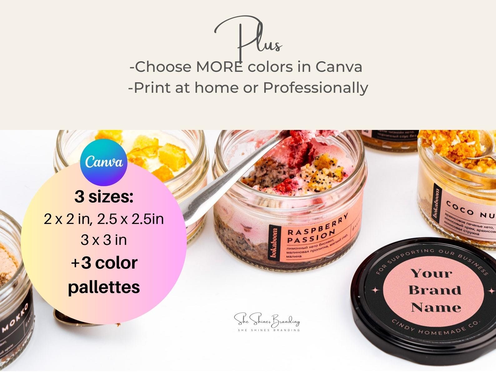 Round Sticker Labels for Jars Bottles Homemade Jars Labels Custom ...