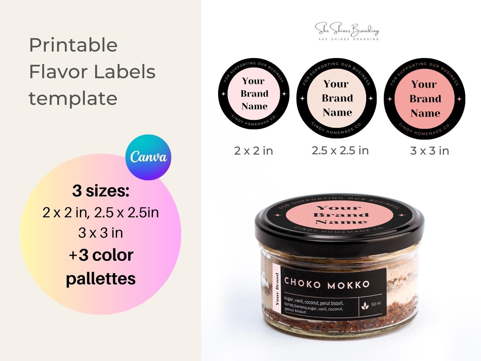 Round Sticker Labels for Jars Bottles Homemade Jars Labels Custom ...