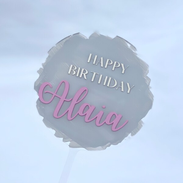 Perspex Cake Topper - Etsy