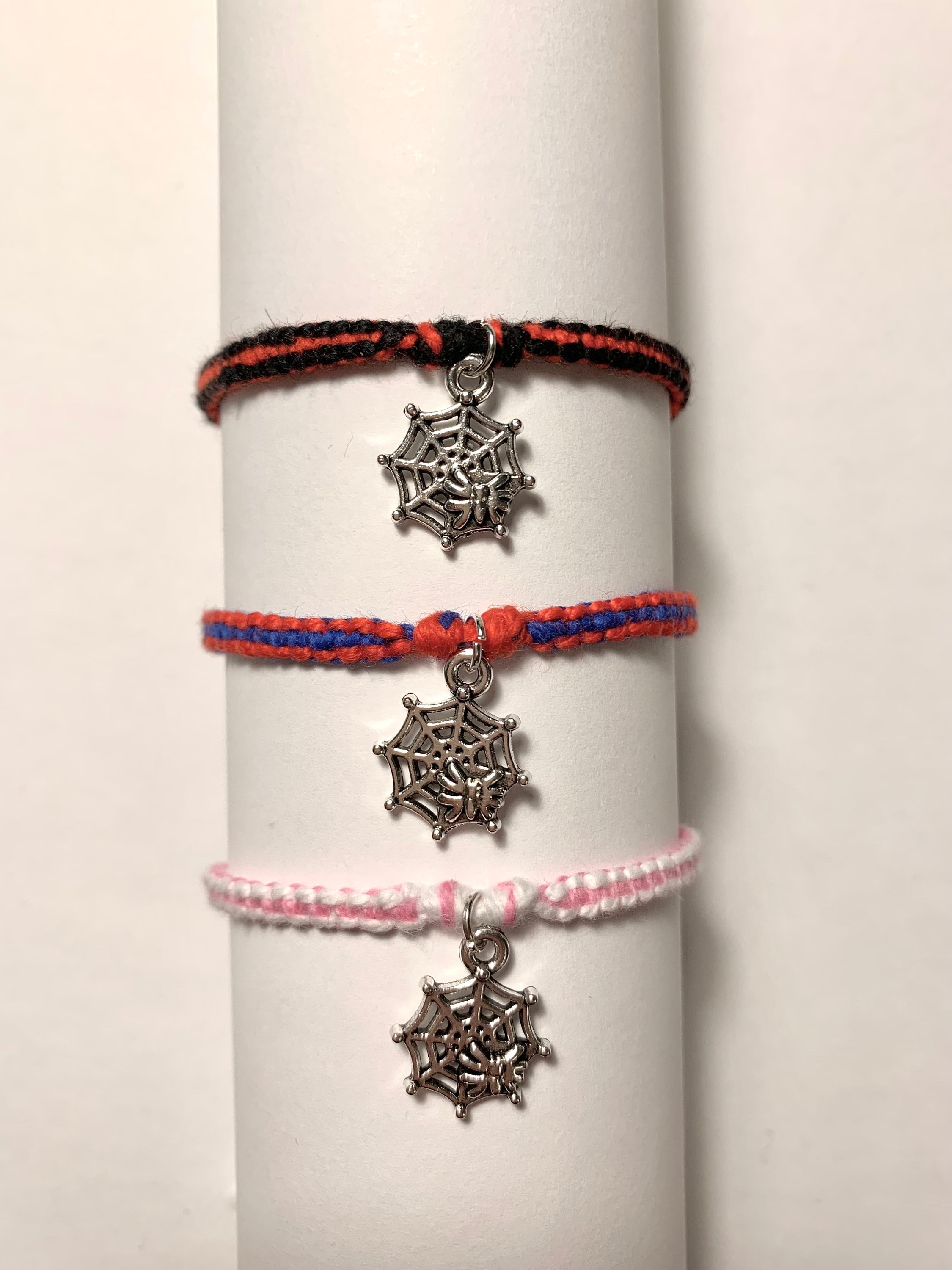 Spider-man Into the Spiderverse Adjustable Knot Charm Bracelet - Etsy