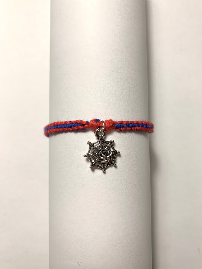 Spider-man Into the Spiderverse Adjustable Knot Charm Bracelet - Etsy