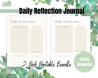 Daily Reflection Template Printable Daily Reflection Pages - Etsy