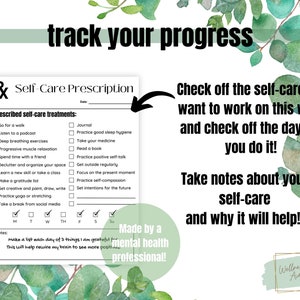 Self-care Prescription Printable for Mental Wellness - Etsy