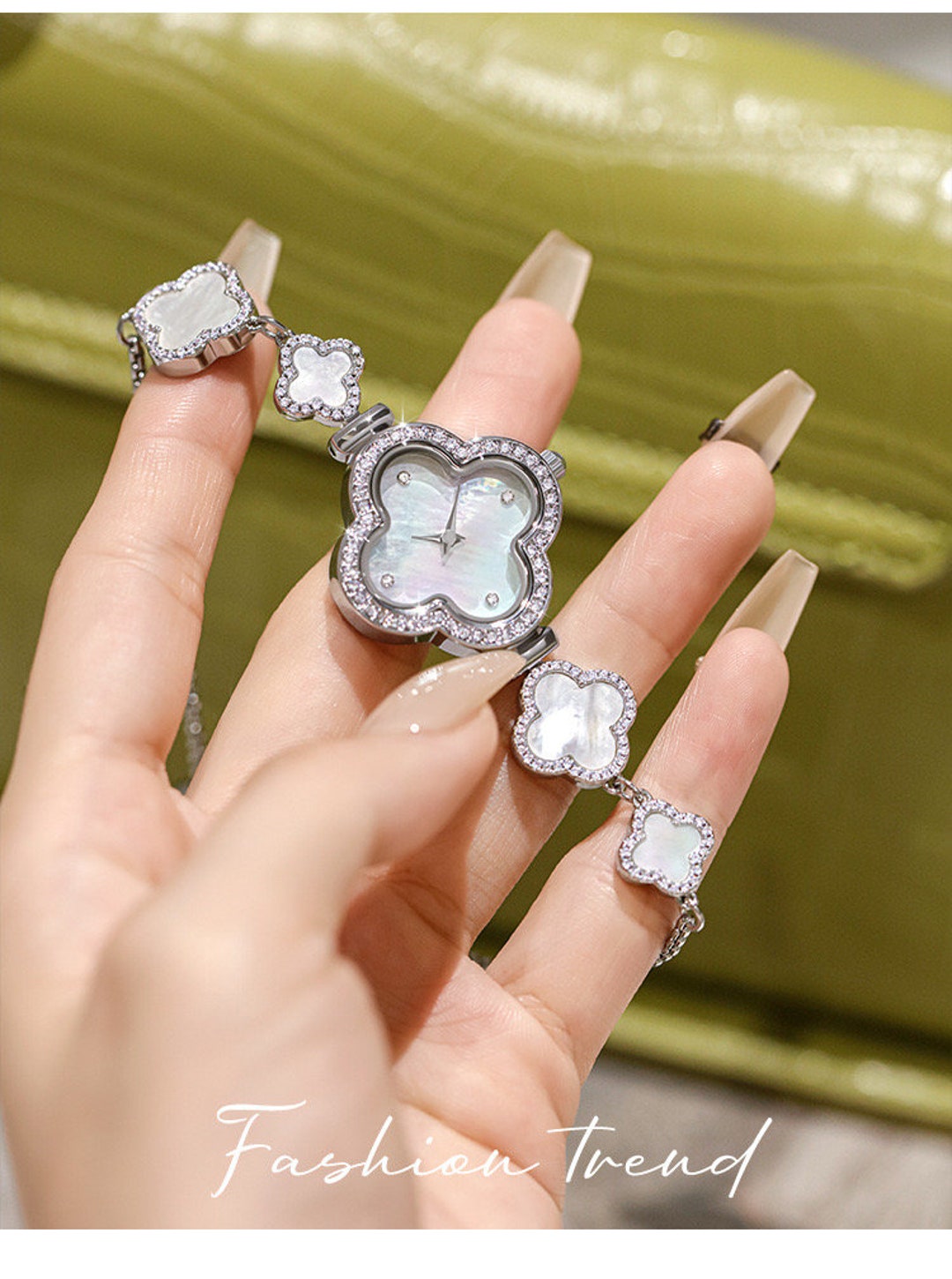 Bracelet Watch Four Leaf Clover Shell Surface Women Fashion - Etsy