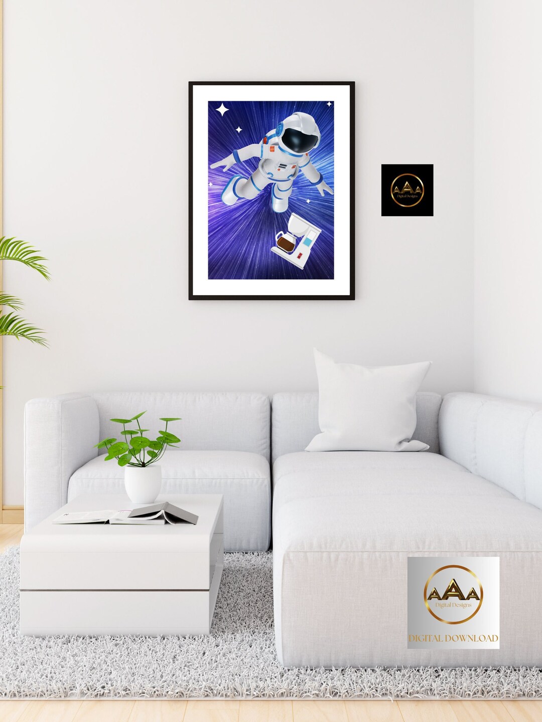 Coffee Wall Art Space Astronaut Cafe Expresso Downloadable - Etsy