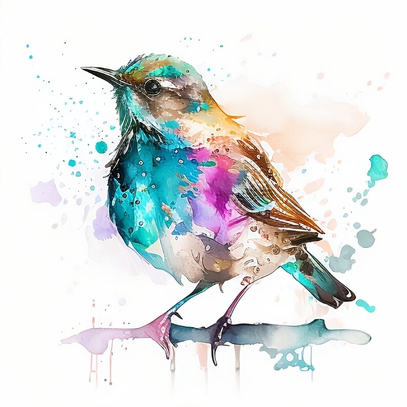 Watercolor Birds Clipart 20 High Quality Jpgs Digital Paper - Etsy