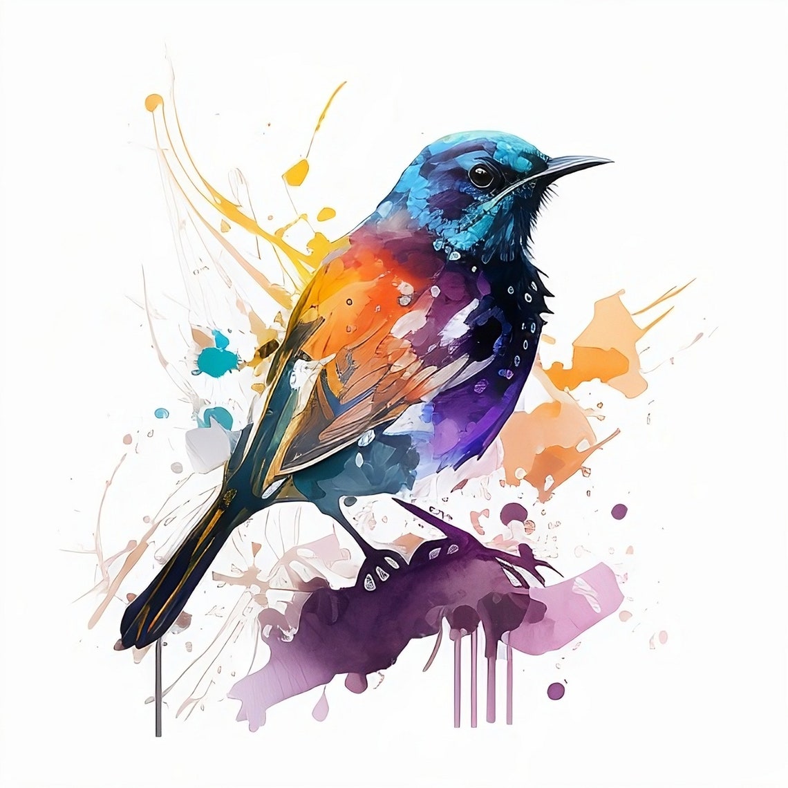 Watercolor Birds Clipart 20 High Quality Jpgs Digital Paper - Etsy