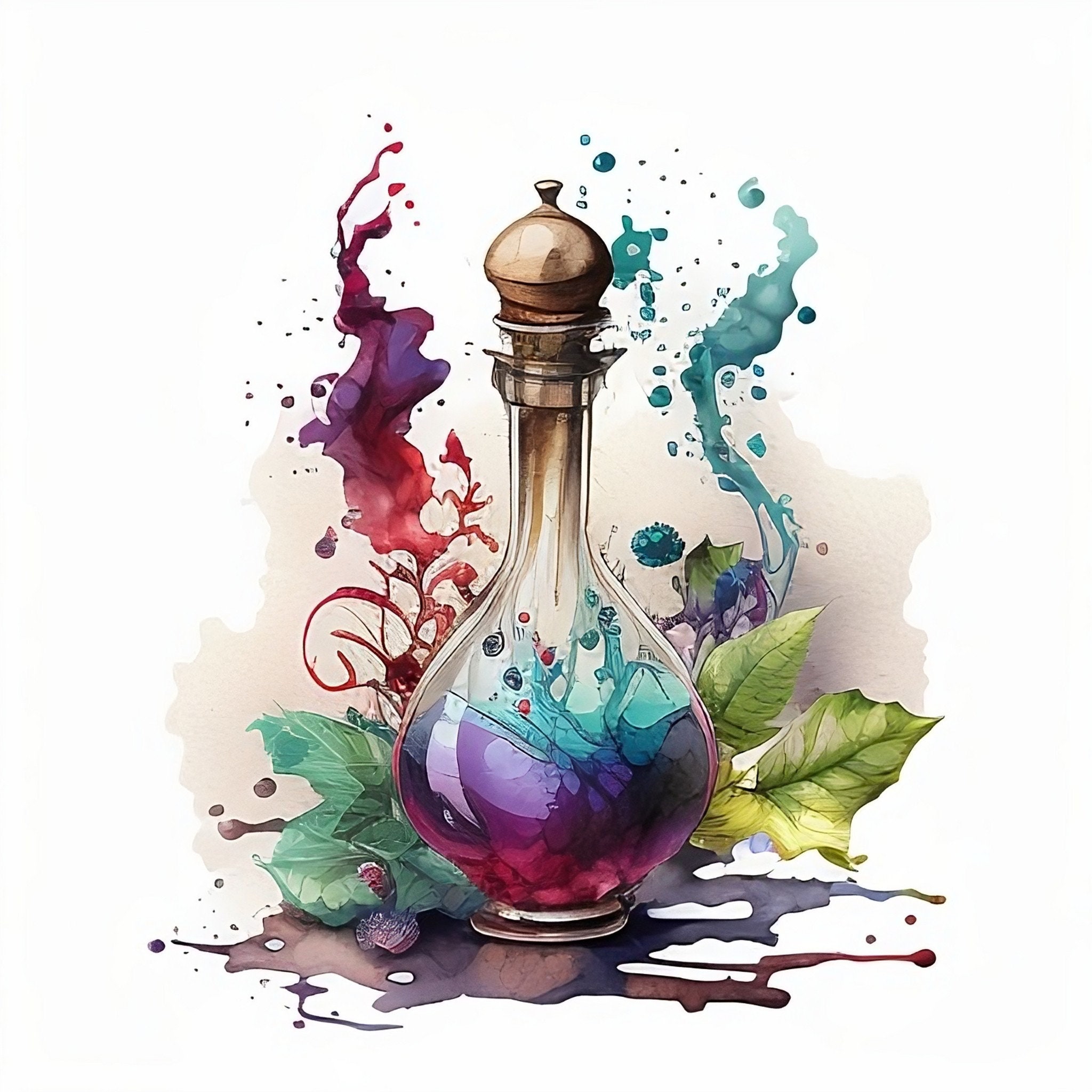 Potion Bottle Journaling Clipart 20 High Quality Jpgs, Commercial Use ...