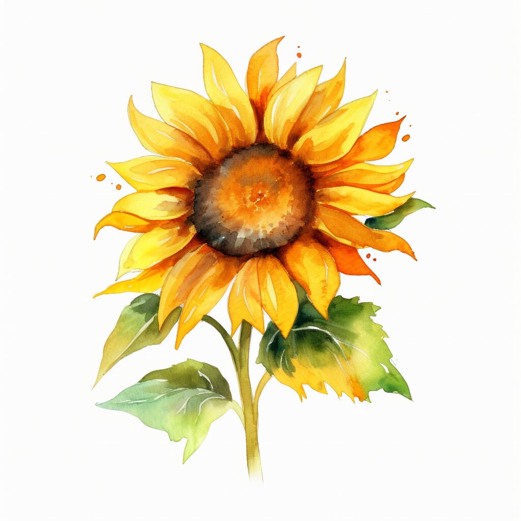 Sunflowers Clipart, 20 High Quality Pngs, Paper Craft, Mixed Media ...