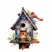 Bird Houses Clipart, 20 High Quality Jpgs, Paper Craft, Mixed Media ...