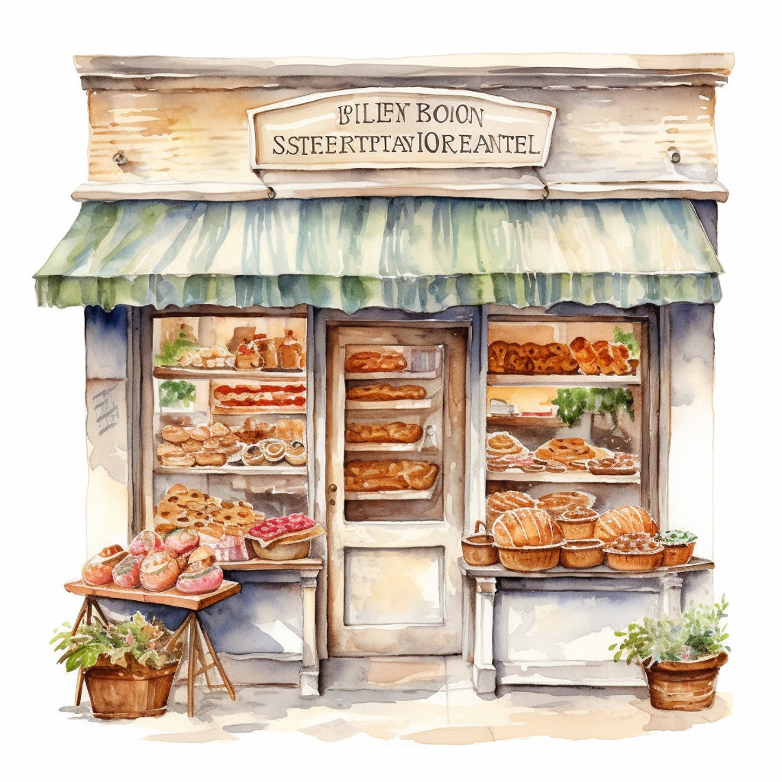 Bakery Storefronts Clipart, 20 High Quality Jpgs, Paper Craft, Mixed ...