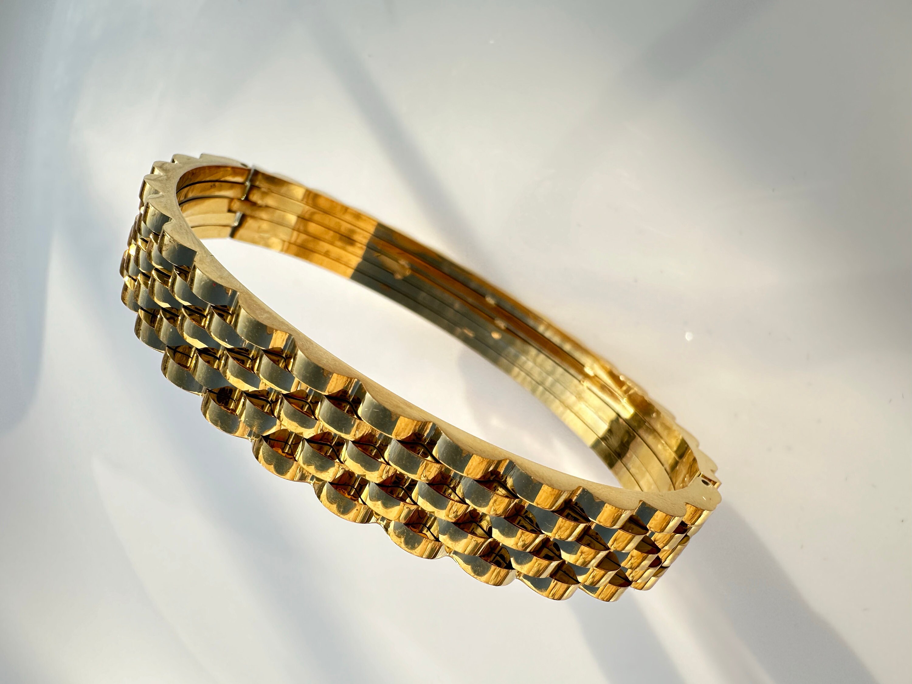 Luxurious Gold Thick Chunky Bracelet - Etsy