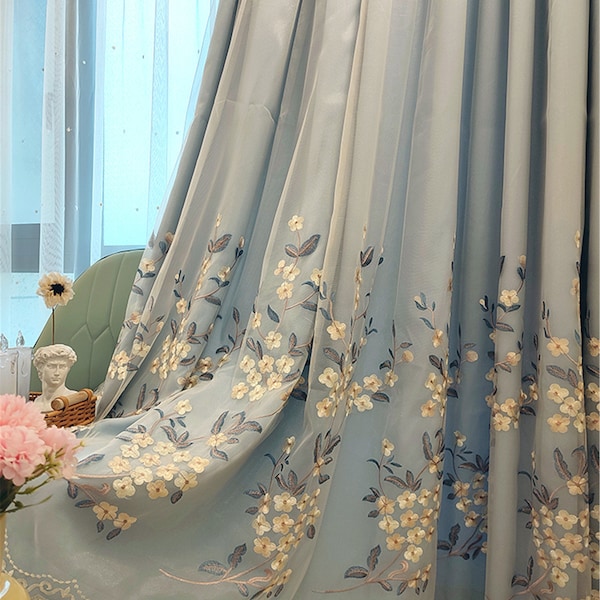 Embroidered Curtains - Etsy