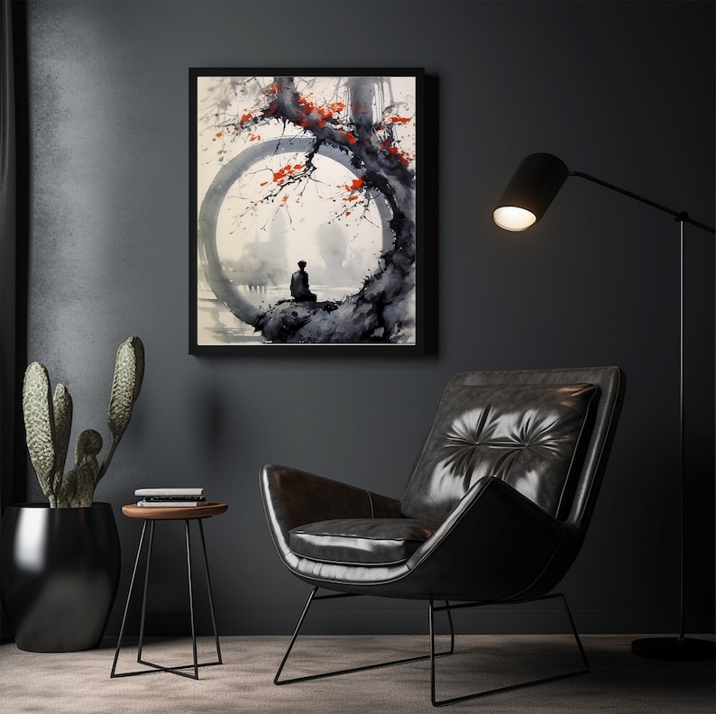 Zen Painting. Enso Tree. Meditation. Japanji. - Etsy