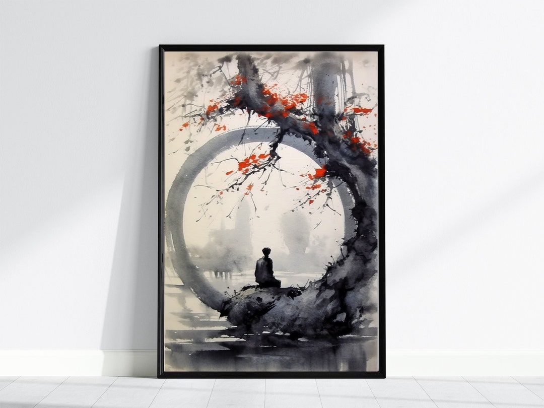 Zen Painting. Enso Tree. Meditation. Japanji. - Etsy
