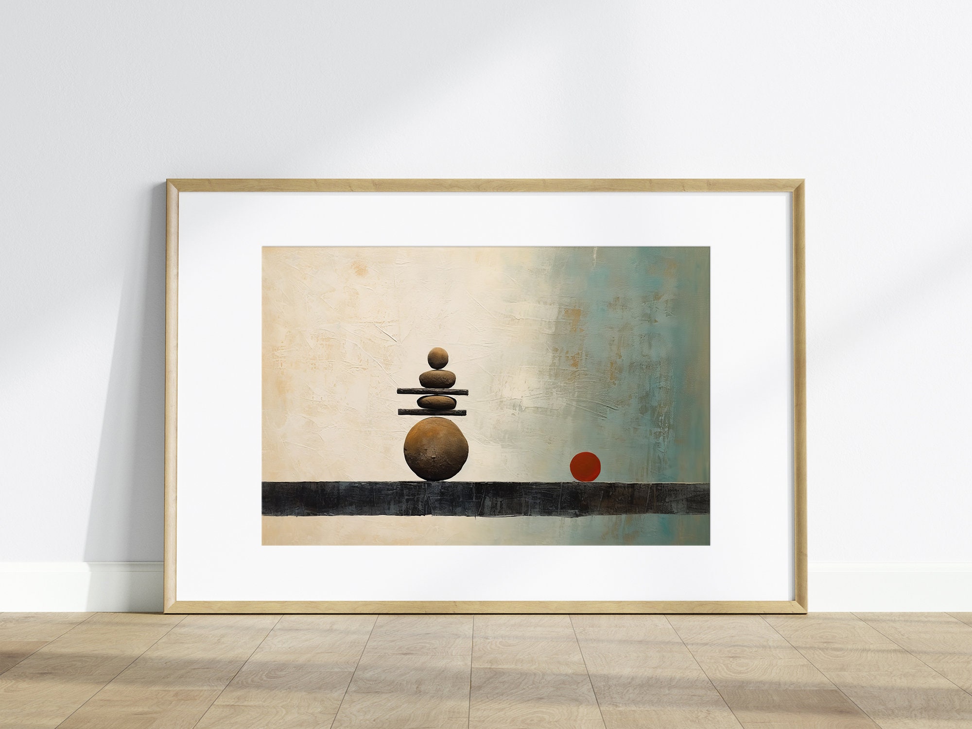 Zen Art, Digital Print, Abstract Wall Painting, Modern, Minimalism ...