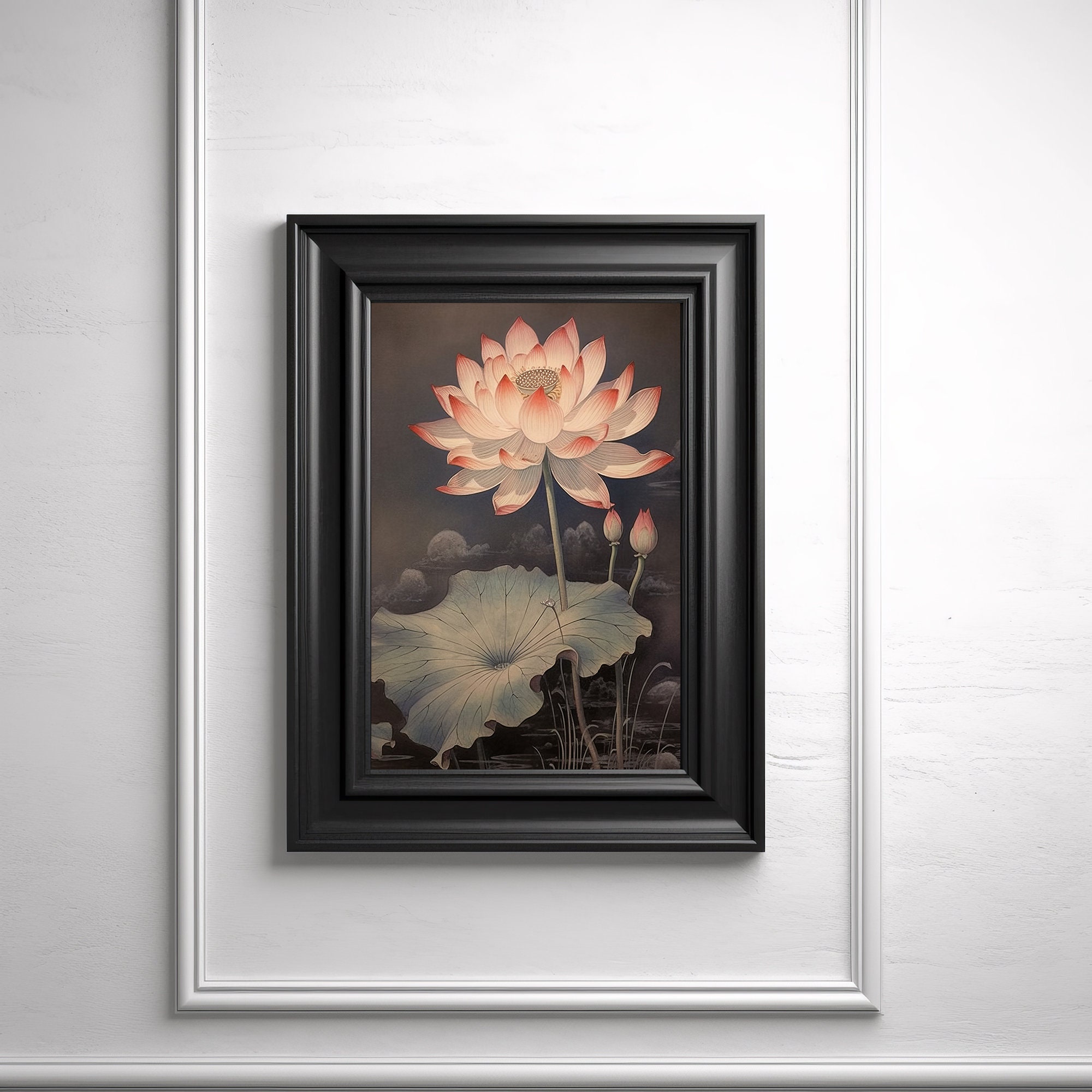 Lotus Painting. Meiji Style Painting. Japanji. - Etsy