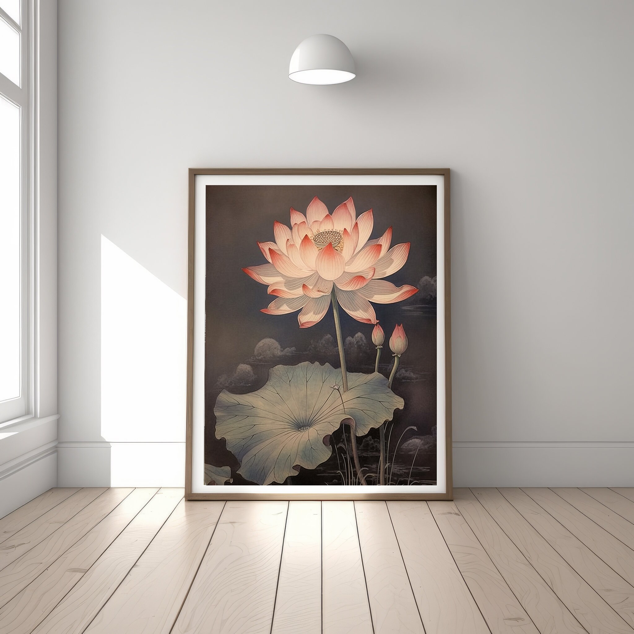Lotus Painting. Meiji Style Painting. Japanji. - Etsy