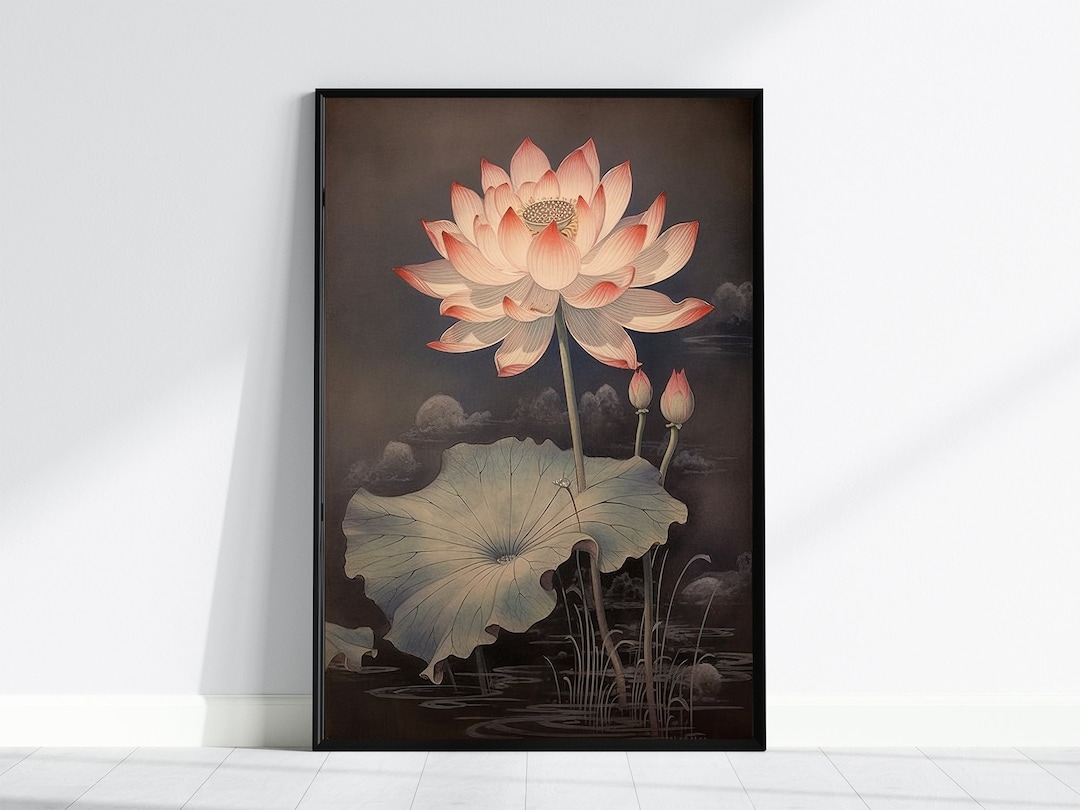 Lotus Painting. Meiji Style Painting. Japanji. - Etsy