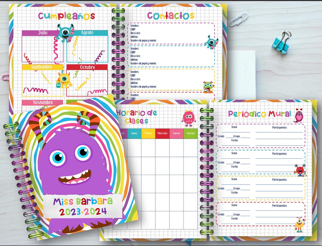 Agenda Docente Editable - Etsy México