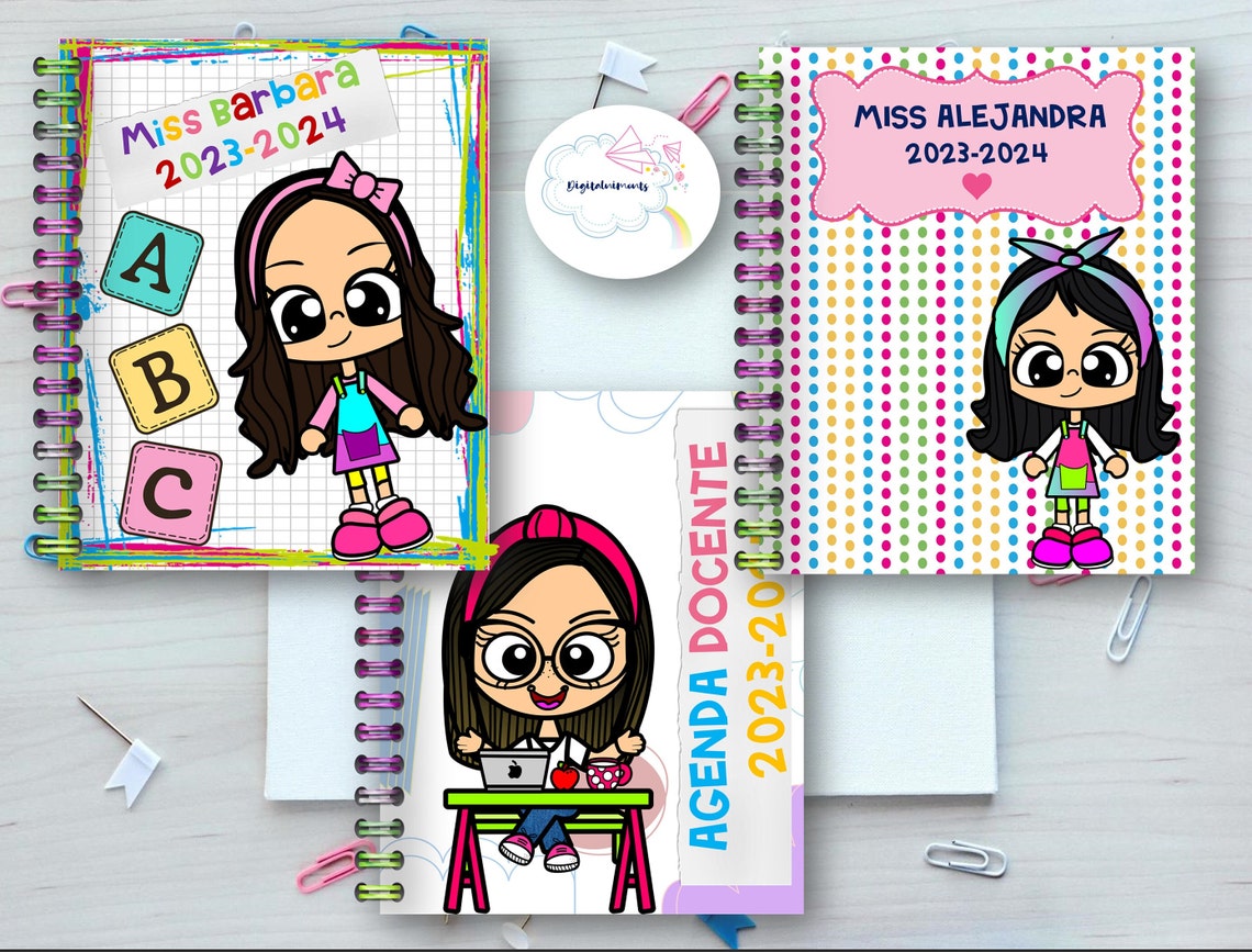 Agenda Escolar Digital editable en Power Poin - Etsy España