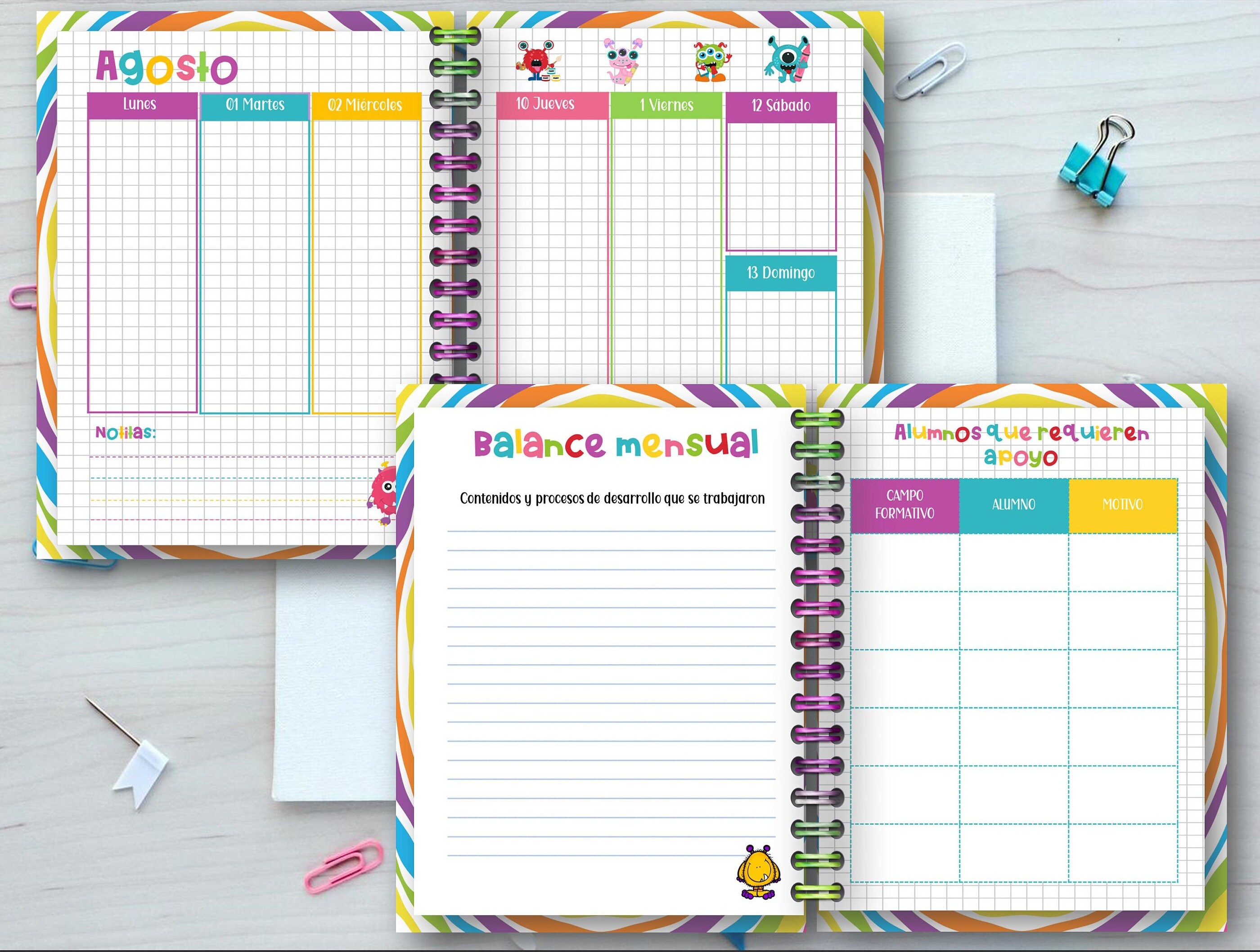 Agenda Docente Editable - Etsy México
