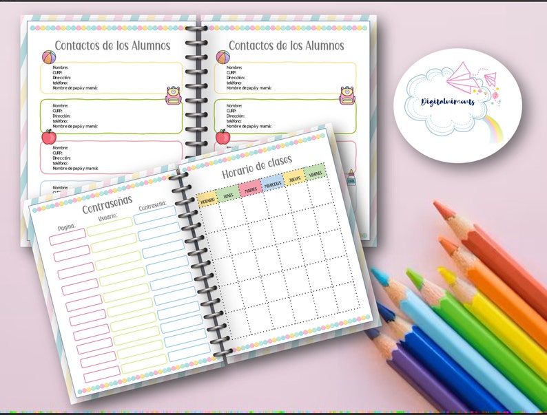 Digital Editable Teacher Agenda and PDF - Etsy