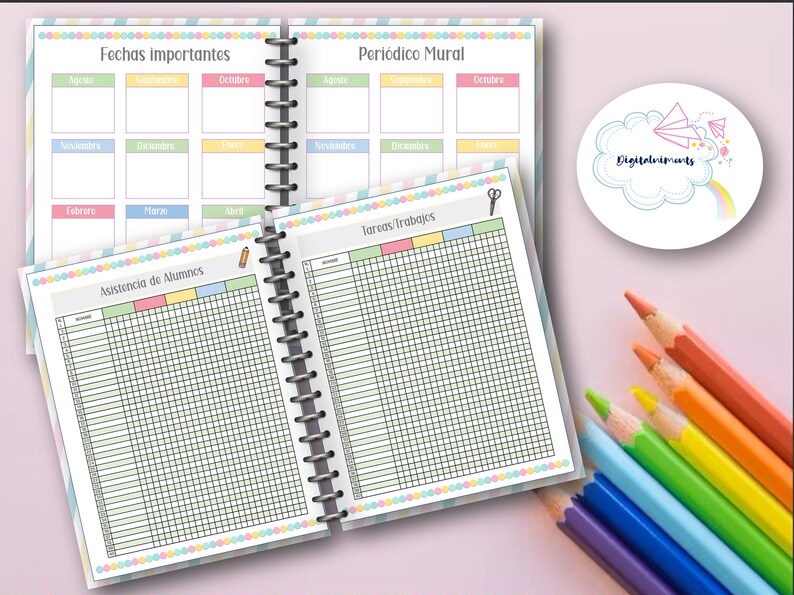 Digital Editable Teacher Agenda and PDF - Etsy