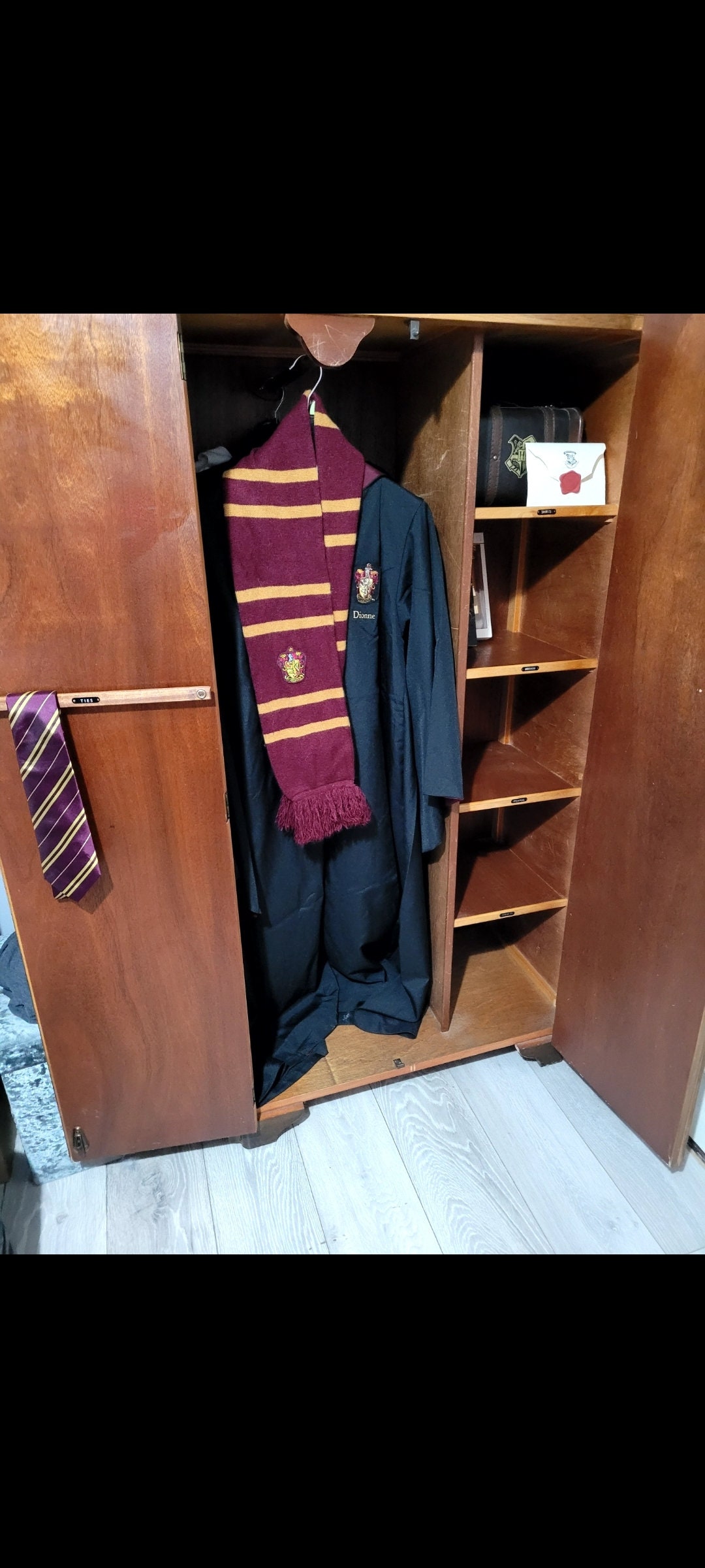 Gentlemans Single Wardrobe Coat Cupboard Hall Robe Walnut Vintage 1930s ...