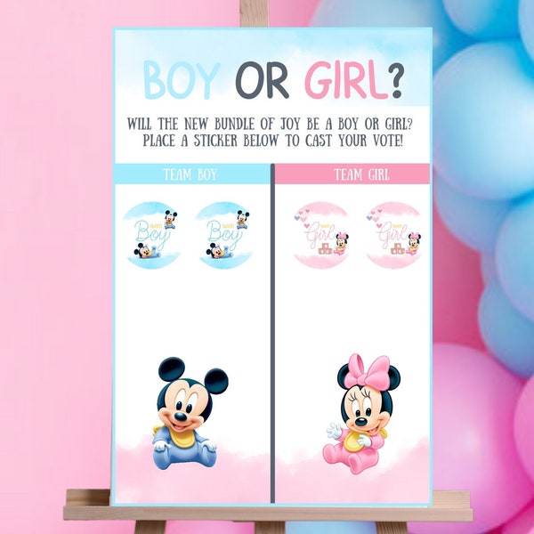 Mickey Gender Reveal - Etsy