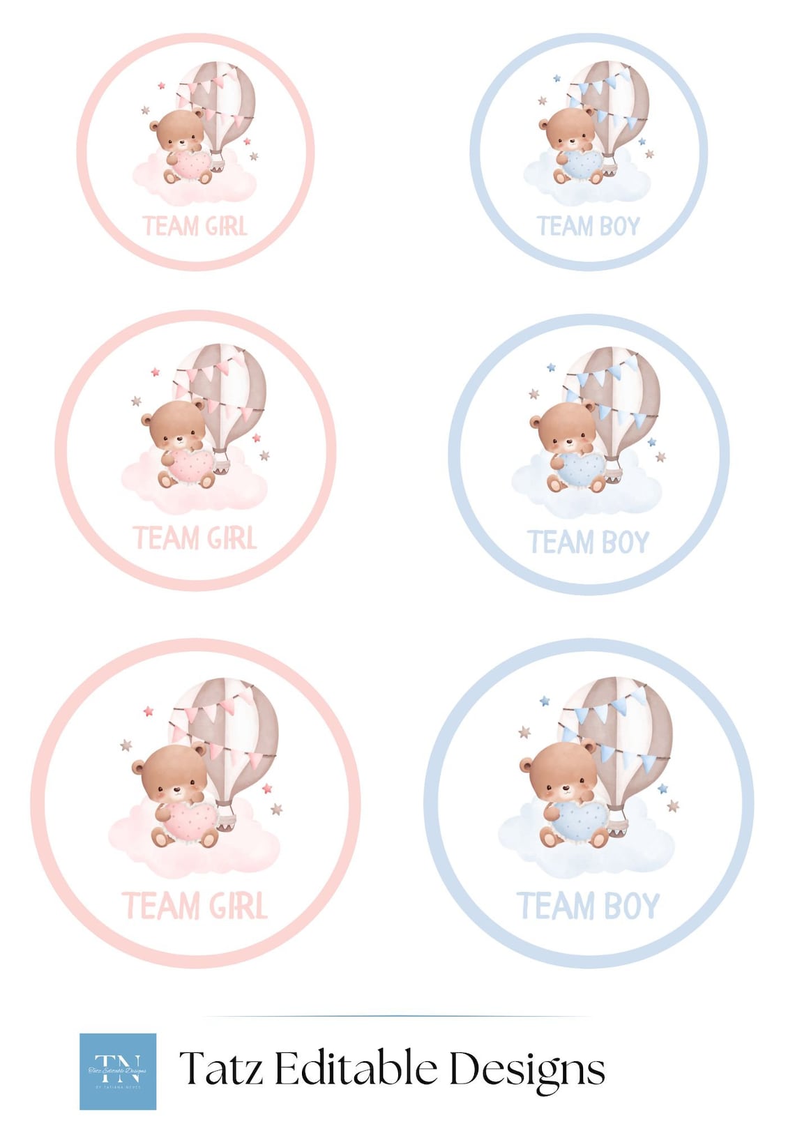 Teddy Bear Gender Voting Chart With Stickers Design Included Gender ...