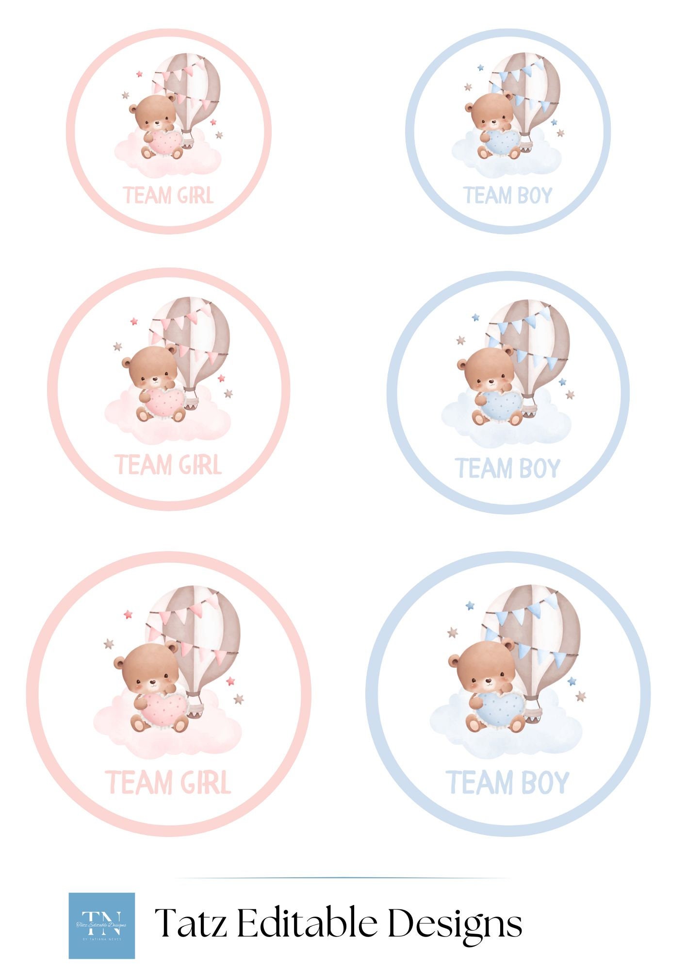 Teddy Bear Gender Voting Chart With Stickers Design Included Gender ...